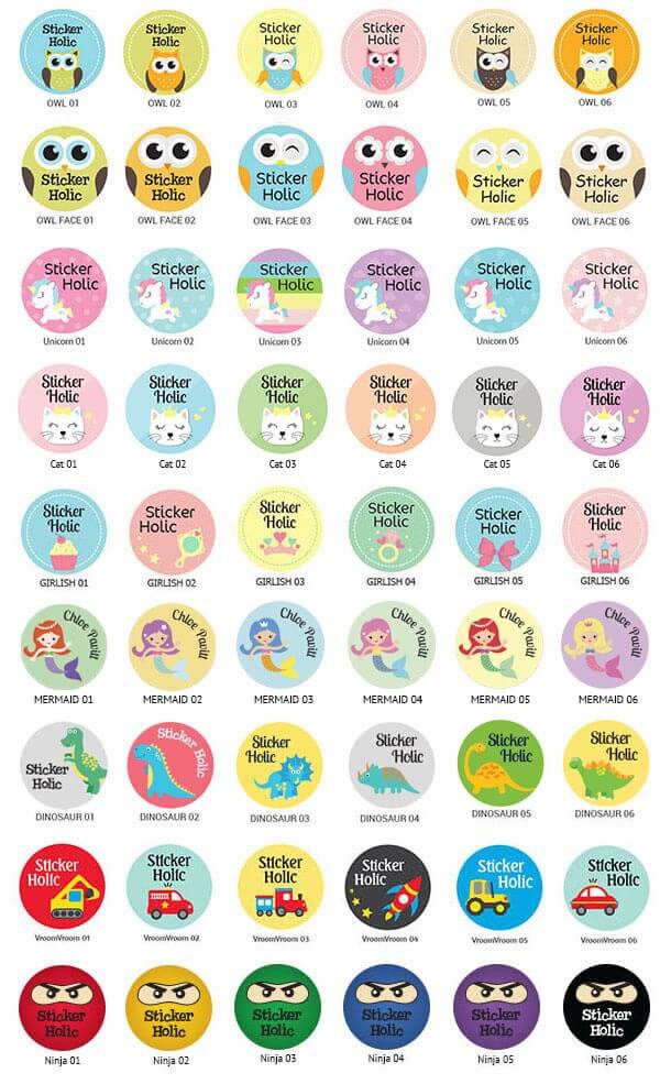 School Name Tags - Personalised name tags for kids│Sticker Holic